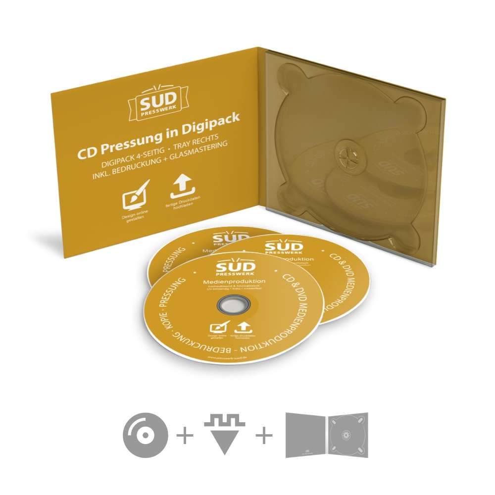 300 x CD Pressung in Digipack 4-seitig (Aktionsangebot) | Presswerk Süd - CD & DVD Medienproduktion