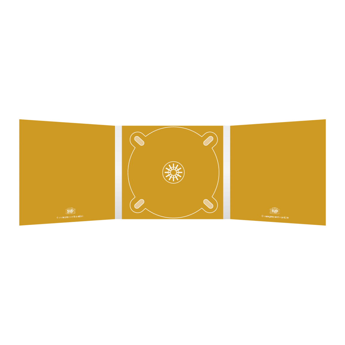 Digipack 6-seitig CD Tray mitte - ohne Booklet | Presswerk Süd - CD & DVD Medienproduktion
