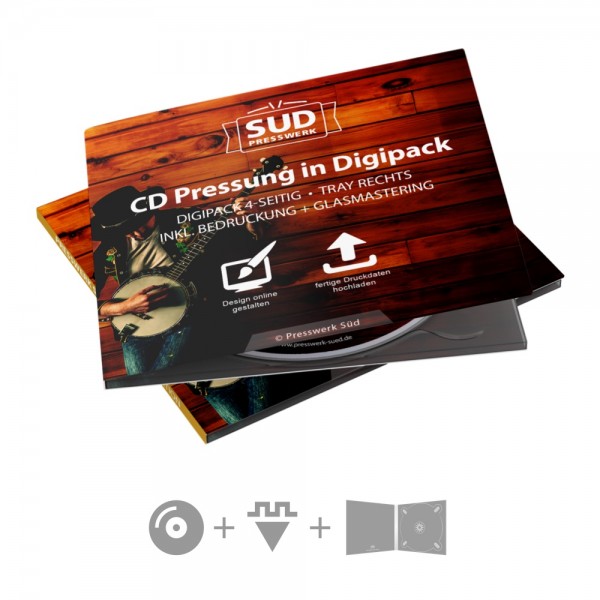 300 x CD Pressung in Digipack 4-seitig (Aktionsangebot) | Presswerk Süd - CD & DVD Medienproduktion
